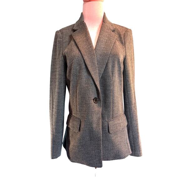 Magaschoni | Jackets & Coats | Magaschoni Blazer Jacket Black Gray ...